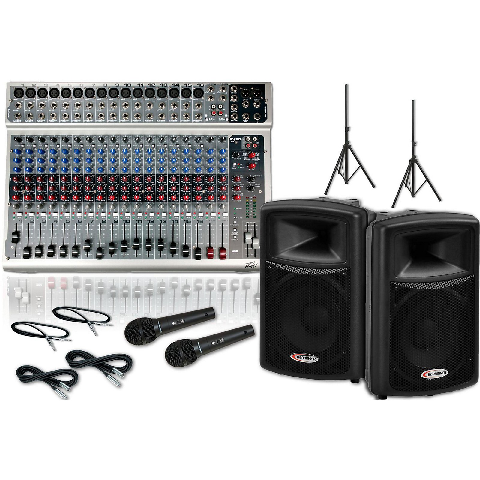Peavey PV20 USB / Harbinger APS12 PA Package | Musician's Friend