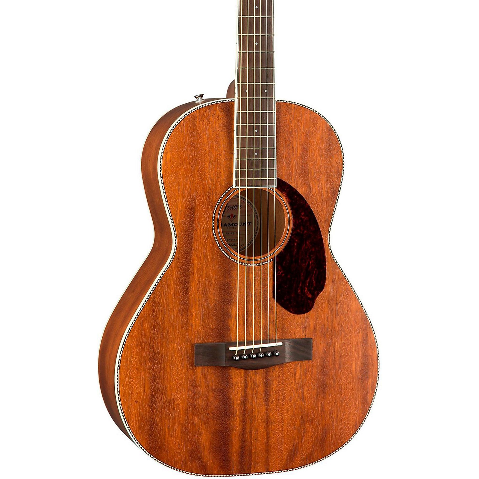 Fender Paramount Series PM-2 Standard All-Mahogany Parlor Acoustic ...