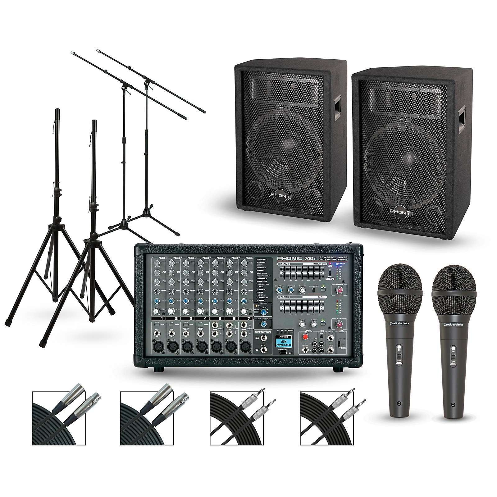 Phonic Powerpod 740R with S7 PA Package 12" Mains | Musician's Friend