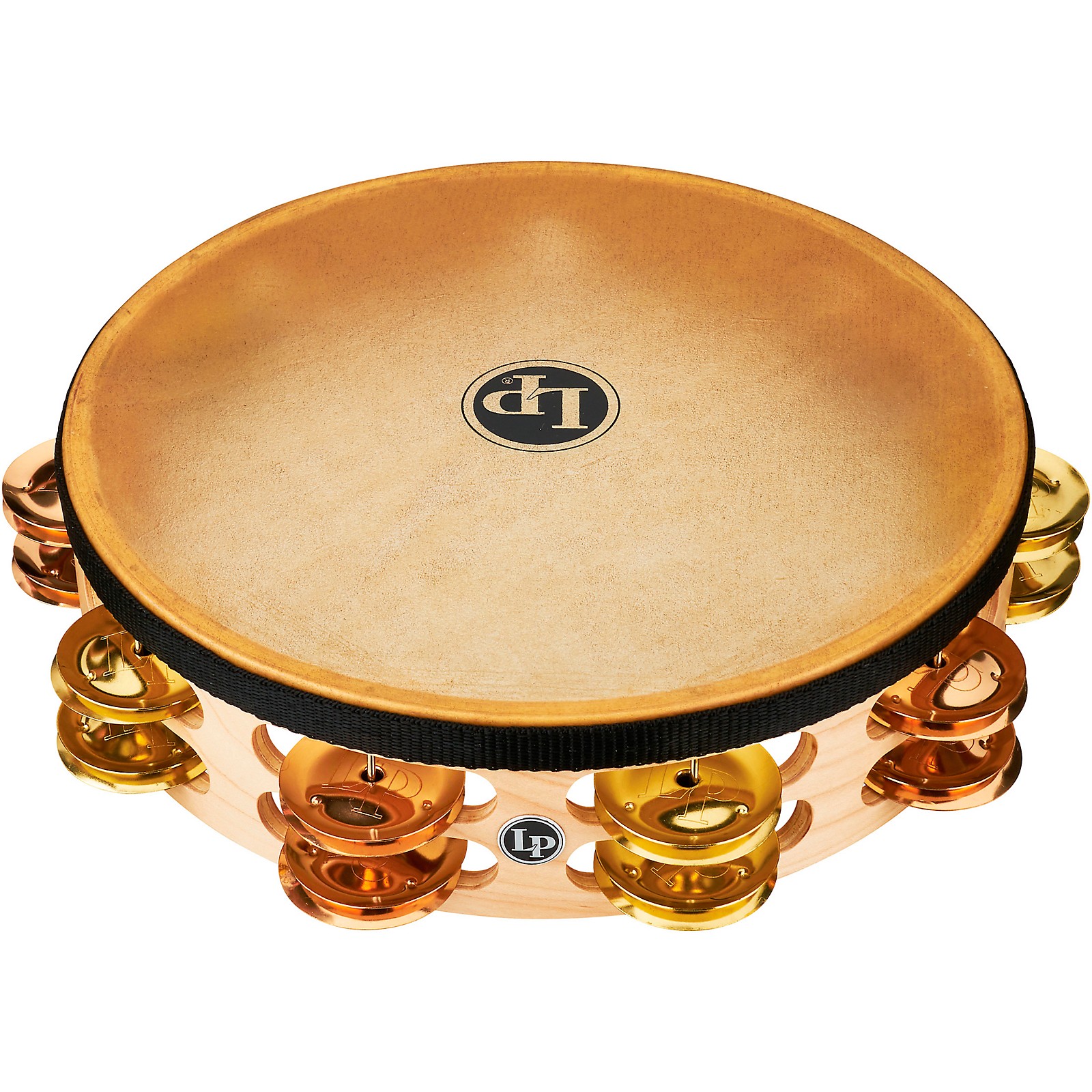 LP Pro Double Row Headed Tambourine 10 in. Brass/Bronze | Musician's Friend