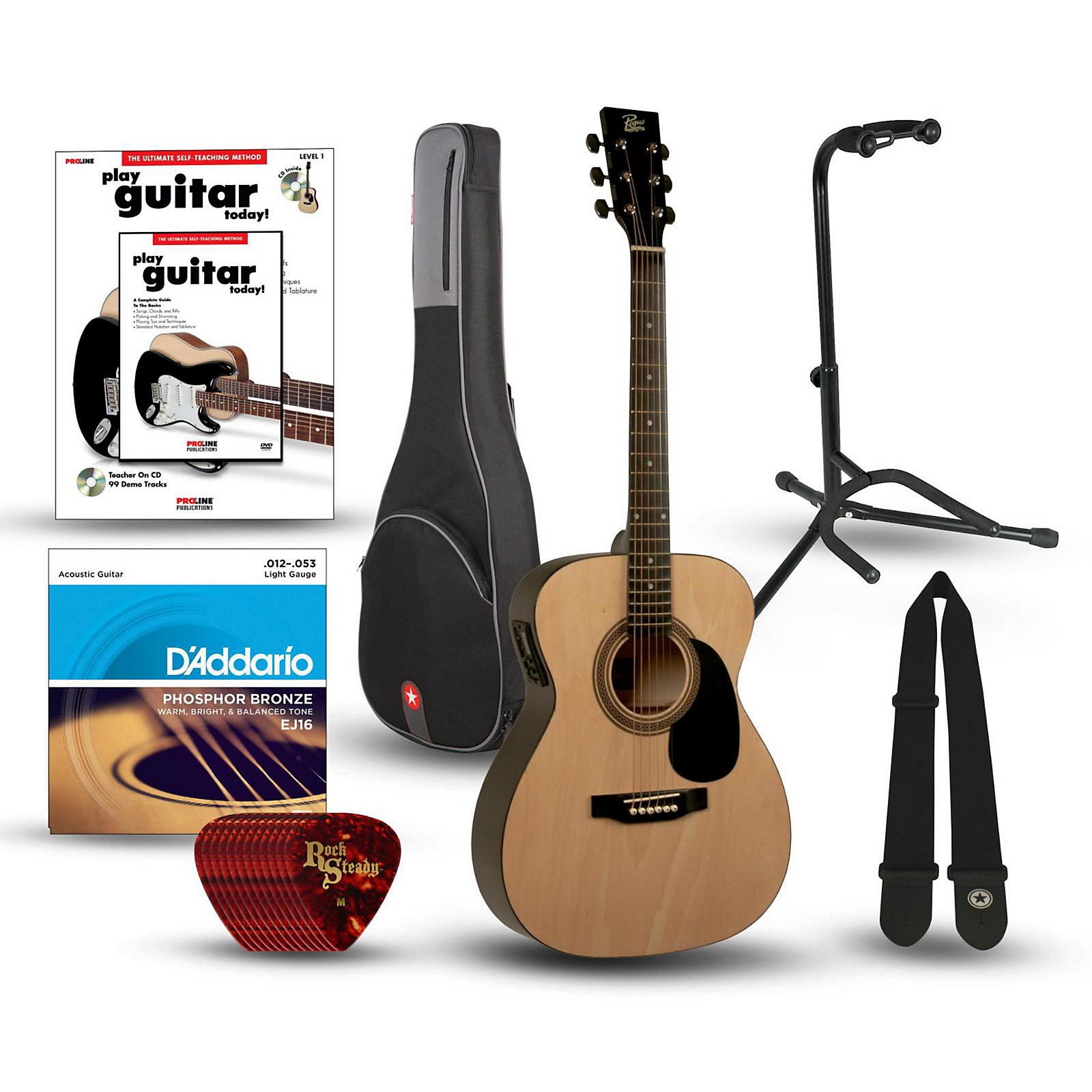 Rogue RA-090 Concert Acoustic-Electric Guitar Bundle | Musician's Friend