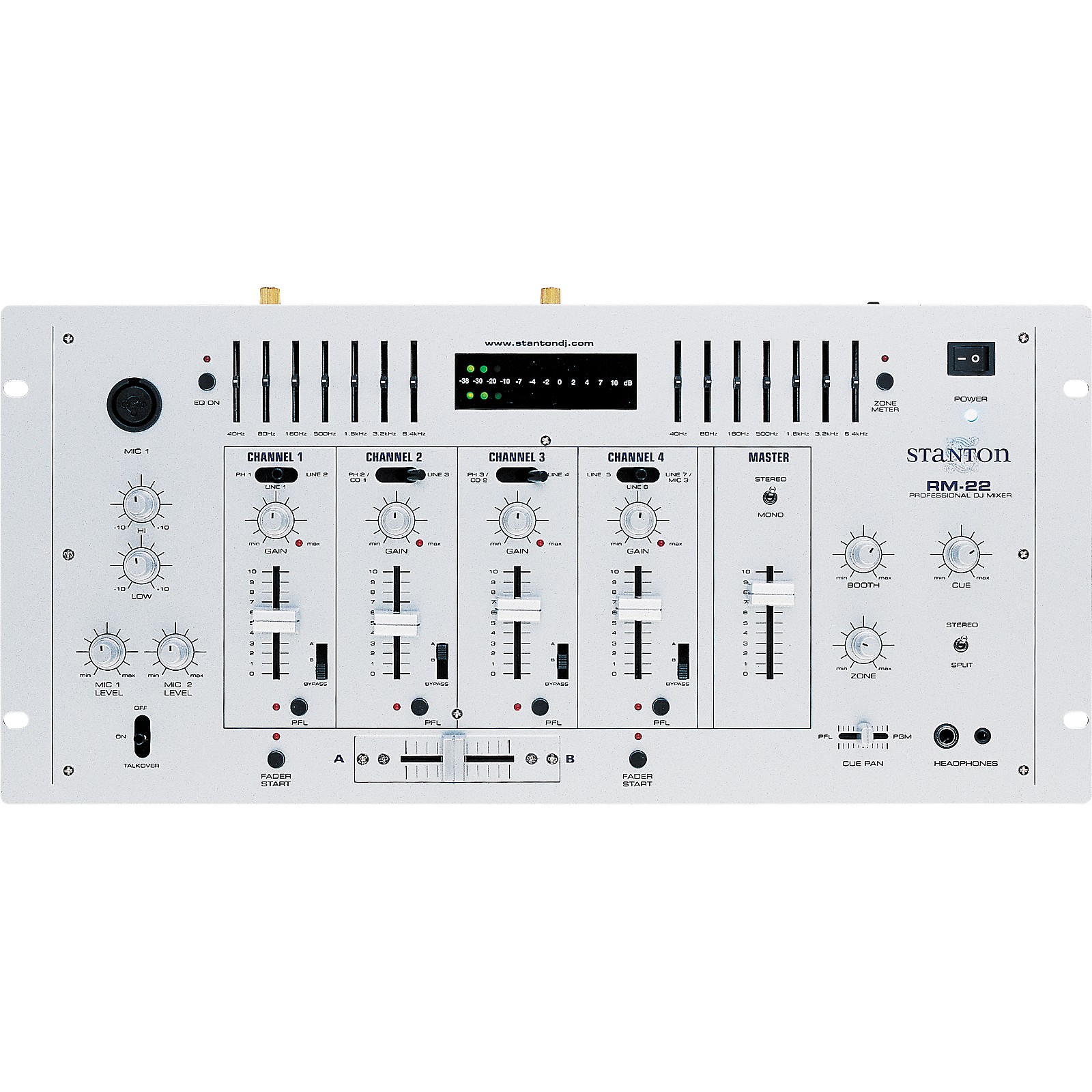 Stanton RM-22 Four Channel 19" DJ Mixer | Musician's Friend