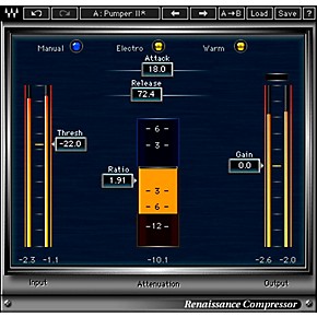 Waves Renaissance Compressor Native Software Plug-In Software Download ...