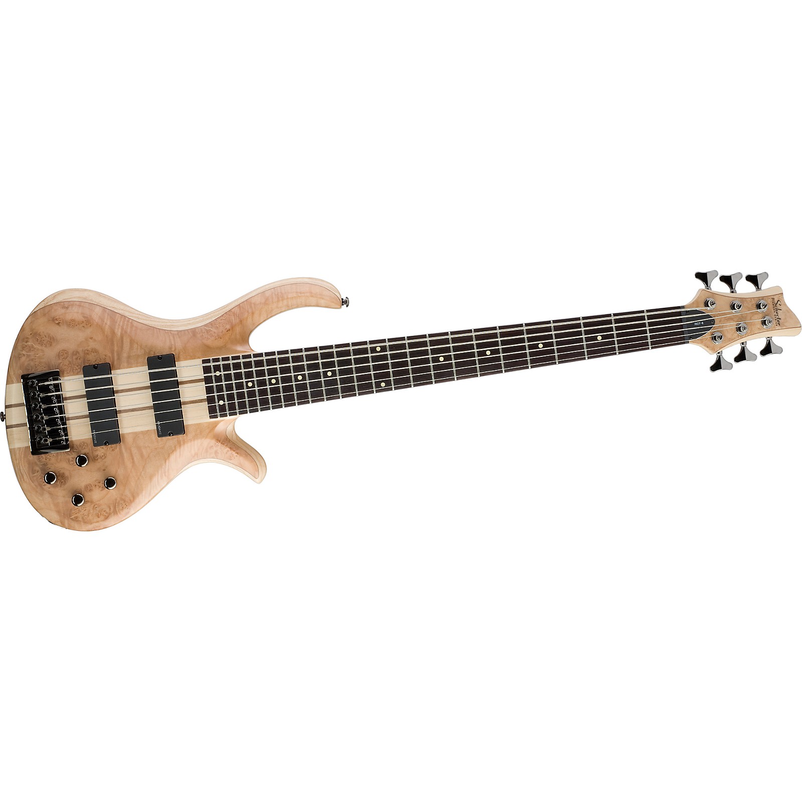 Schecter Guitar Research Riot-6 Burl Maple 6-String Electric Bass ...