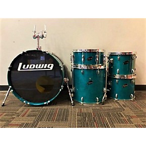 Used Ludwig Rocker Elite 5 Piece Drum Kit Turquoise | Musician's Friend