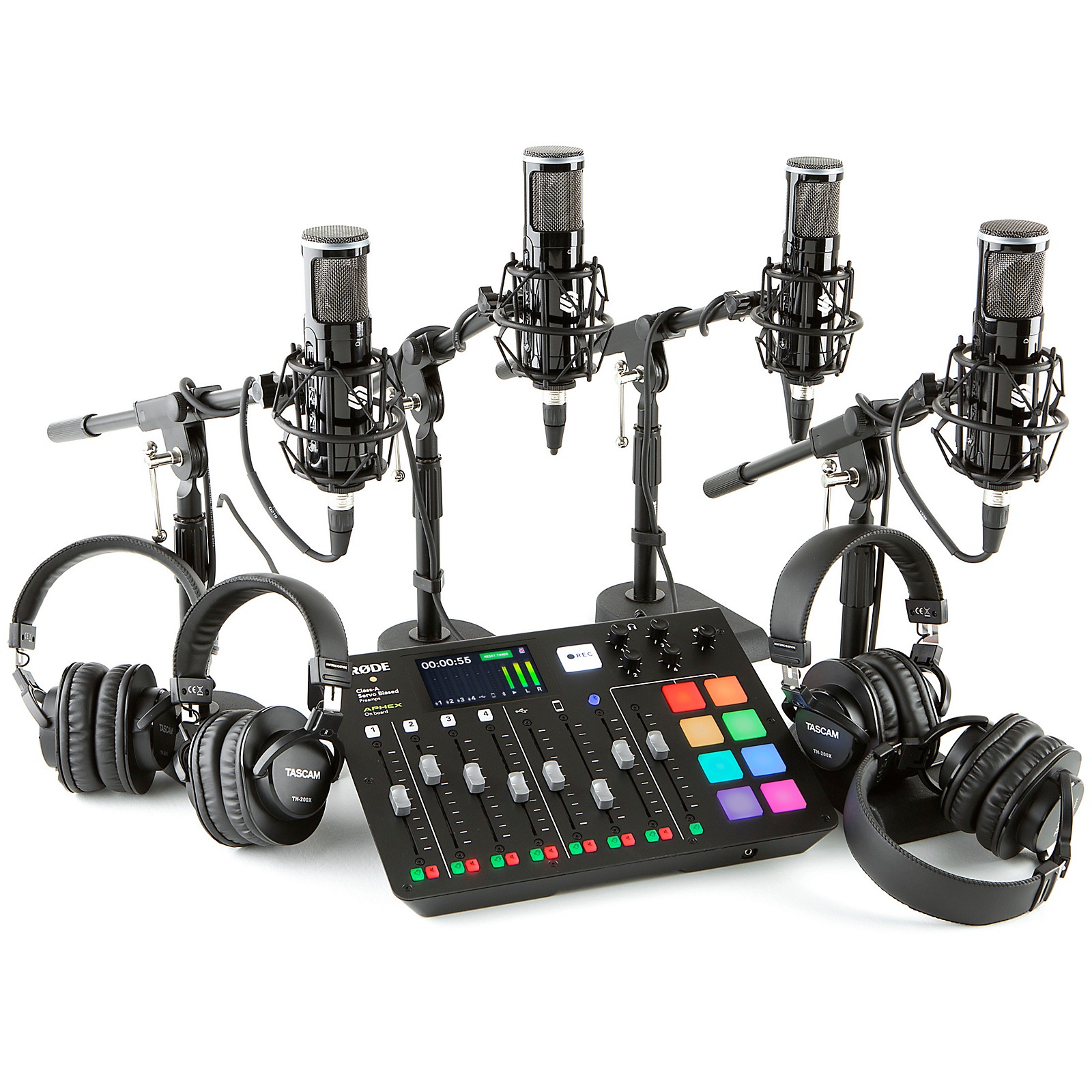 Rode Rodecaster Pro 4 Person Podcasting Bundle With SP150 &TH300X ...