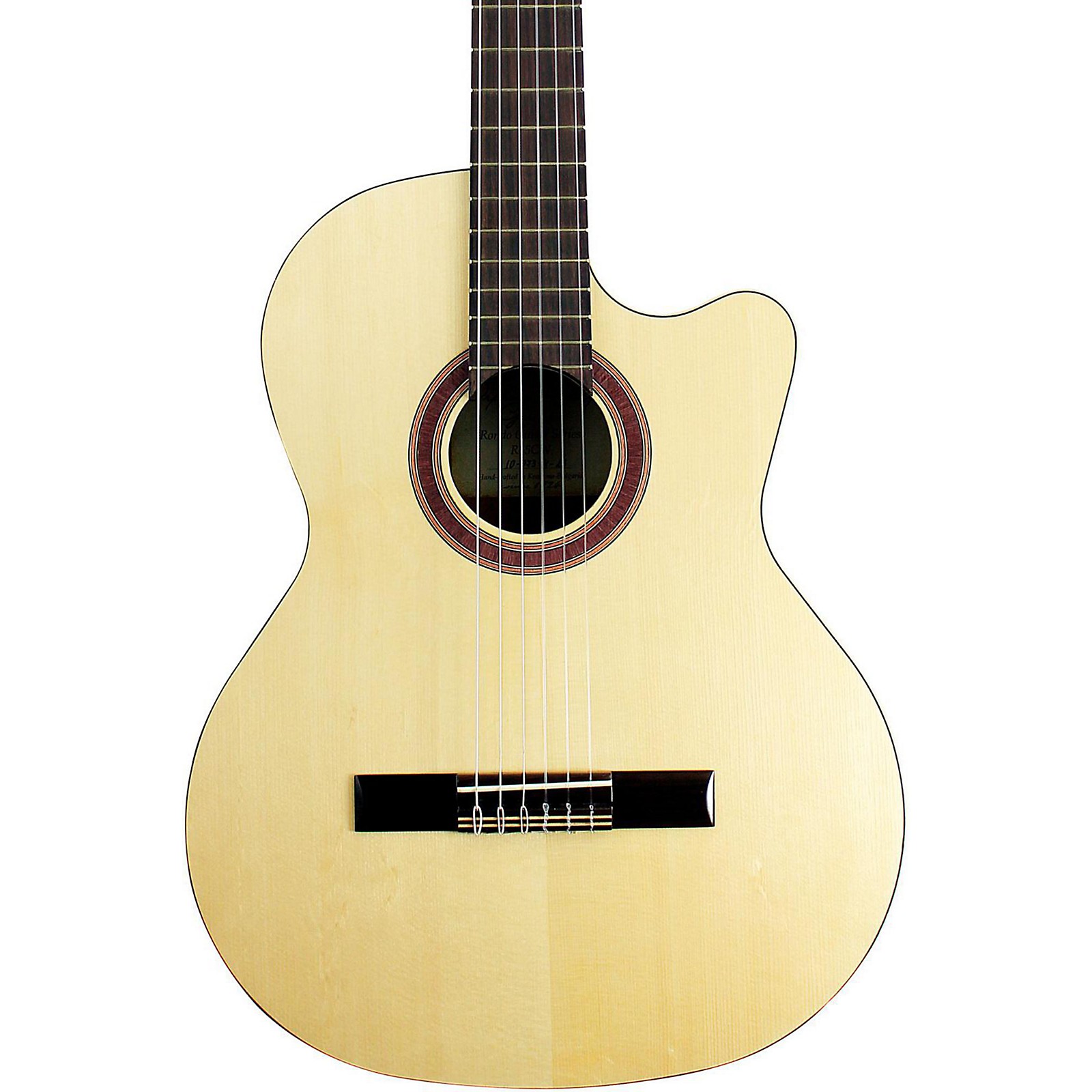 Kremona Rondo Cutaway Acoustic-Electric Classical Guitar with Hardshell ...