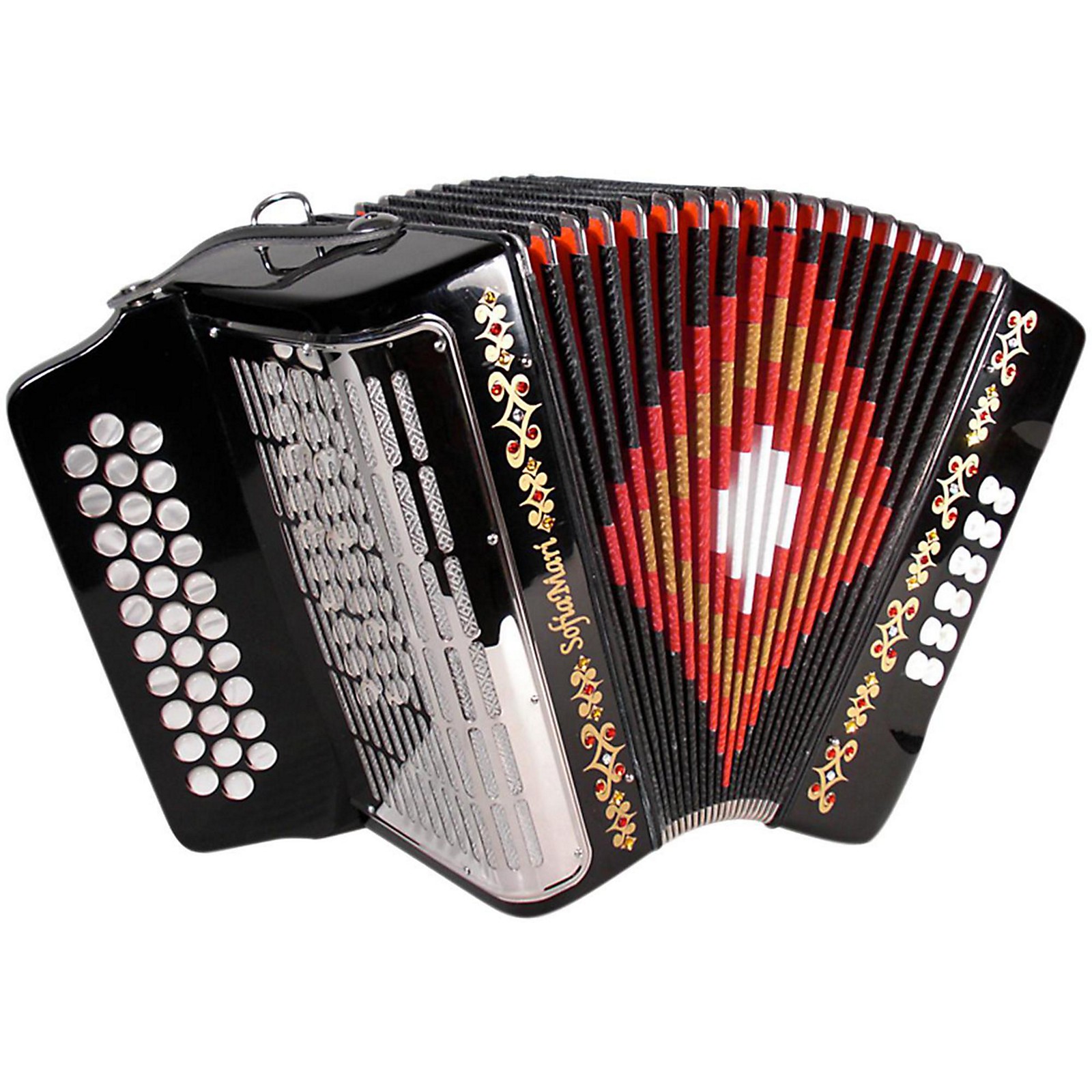 SofiaMari SM3112 Black GCF 31 Button Accordion | Musician's Friend