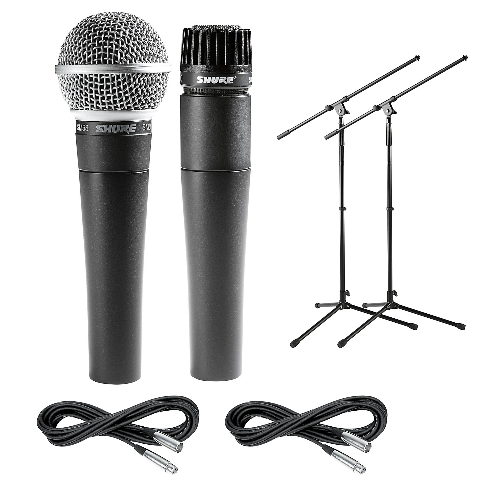 Shure SM57 & SM58, Stand & Cable Package | Musician's Friend
