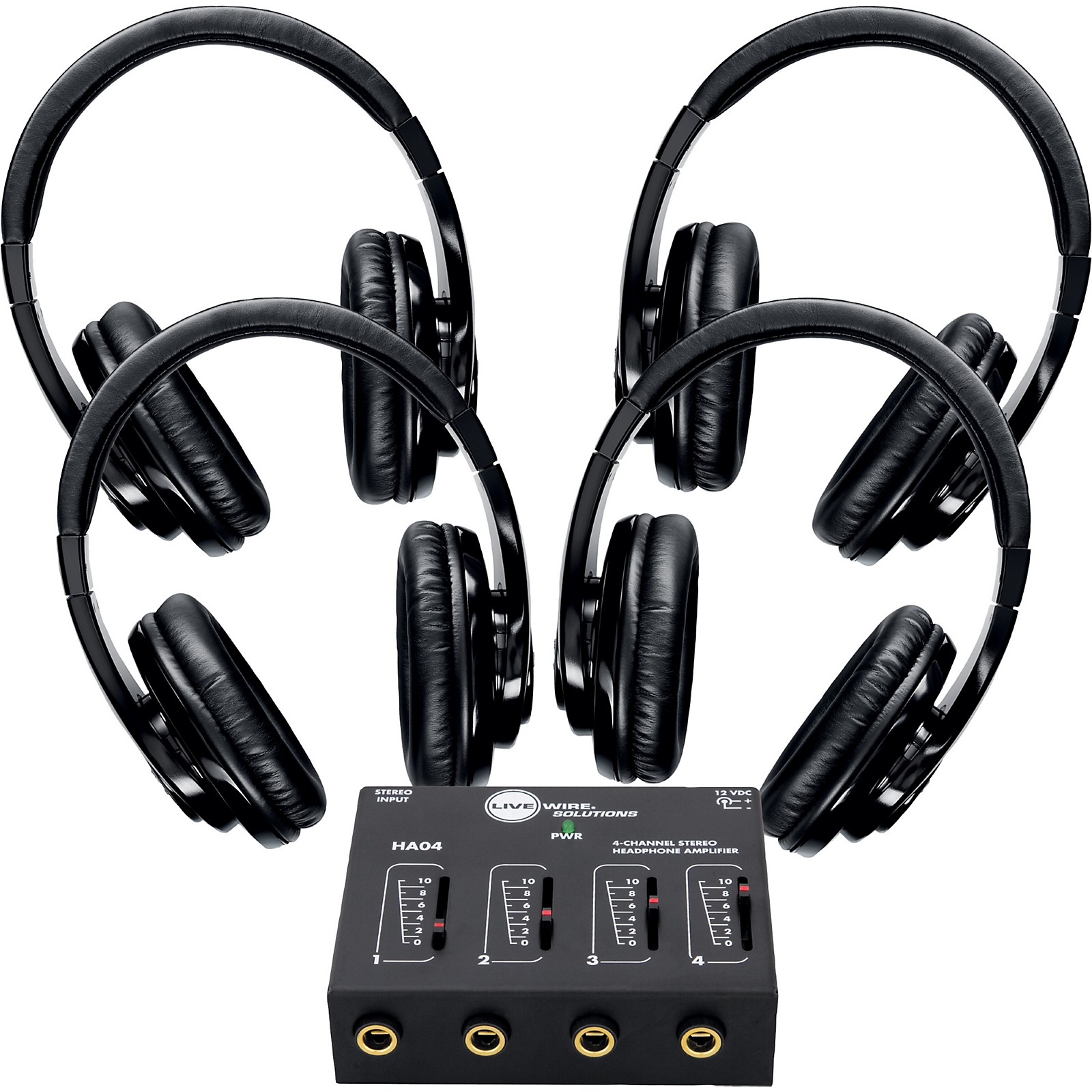 Shure SRH240 Four Pack with HA04 Headphone Amp | Musician's Friend