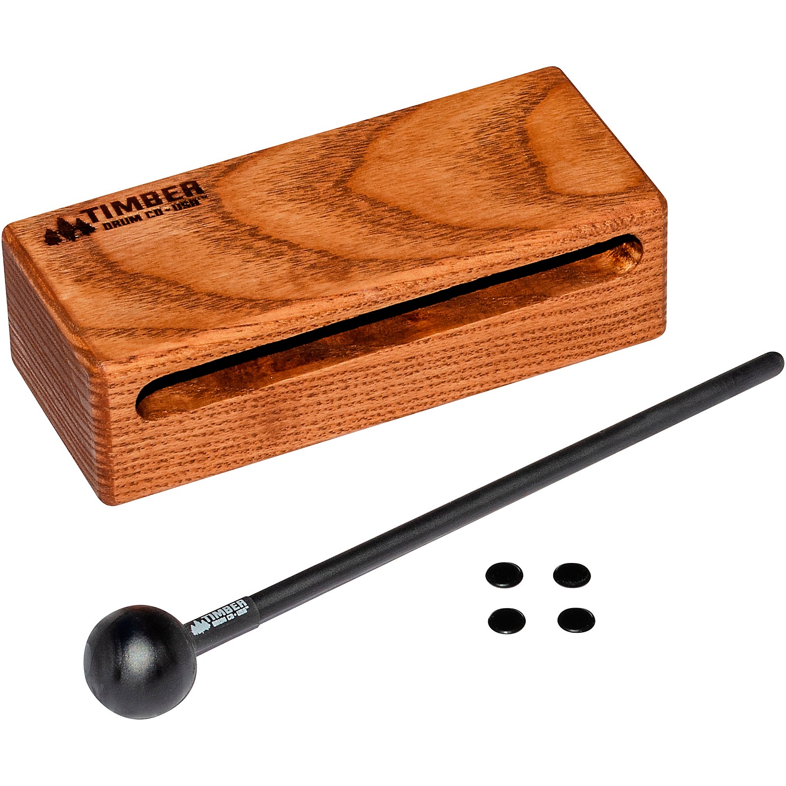 Timber Drum Company Solid American Hardwood Wood Block Small | Musician ...