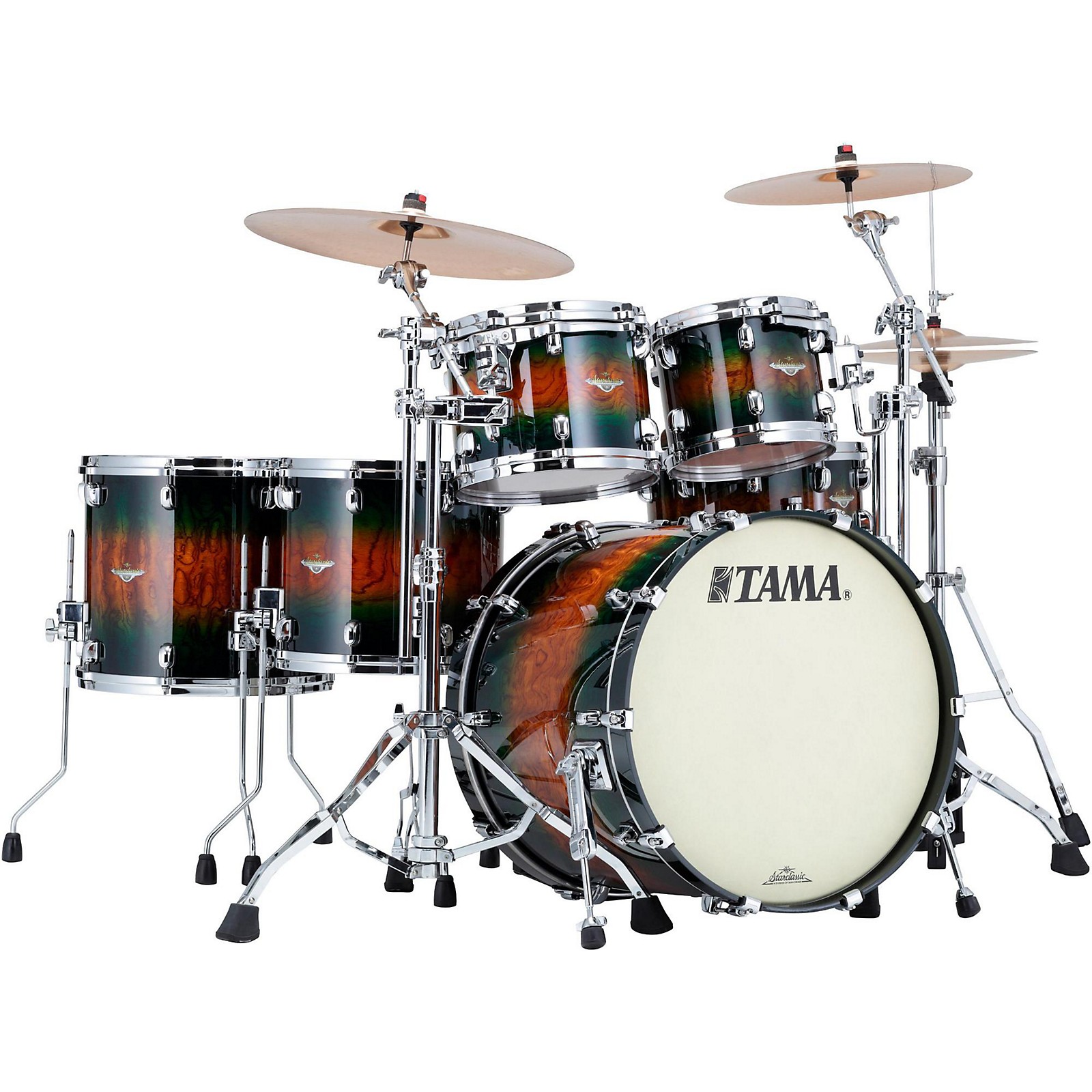 TAMA Starclassic Bubinga Exotix 5-Piece Shell Pack with Chrome Hardware ...