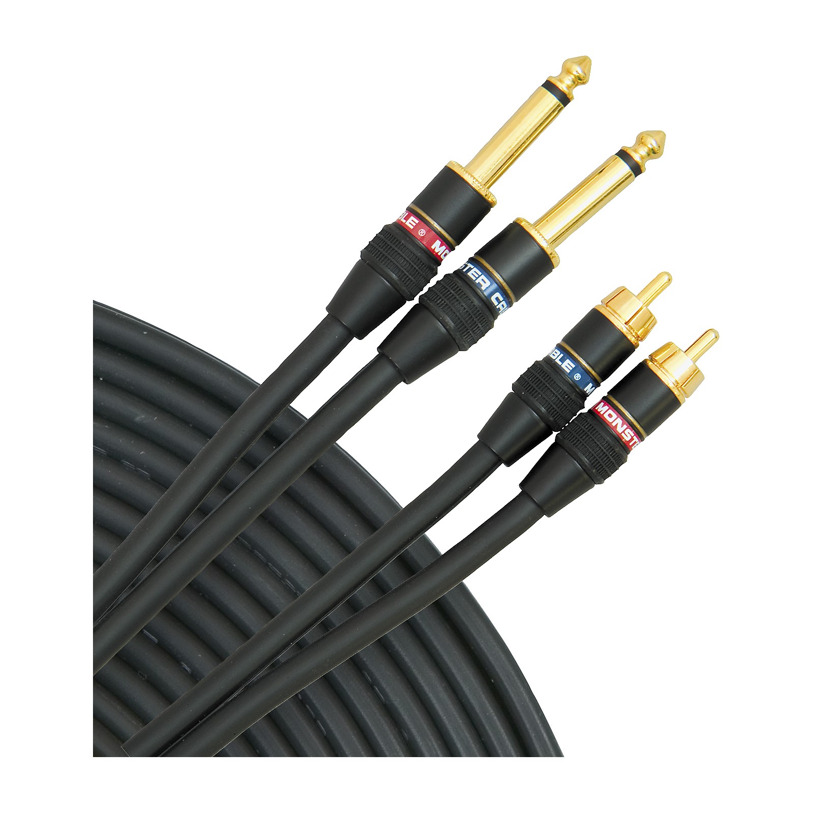 Monster Cable StudioLink RCA to 1/4" Interconnect Cable Pair | Musician ...