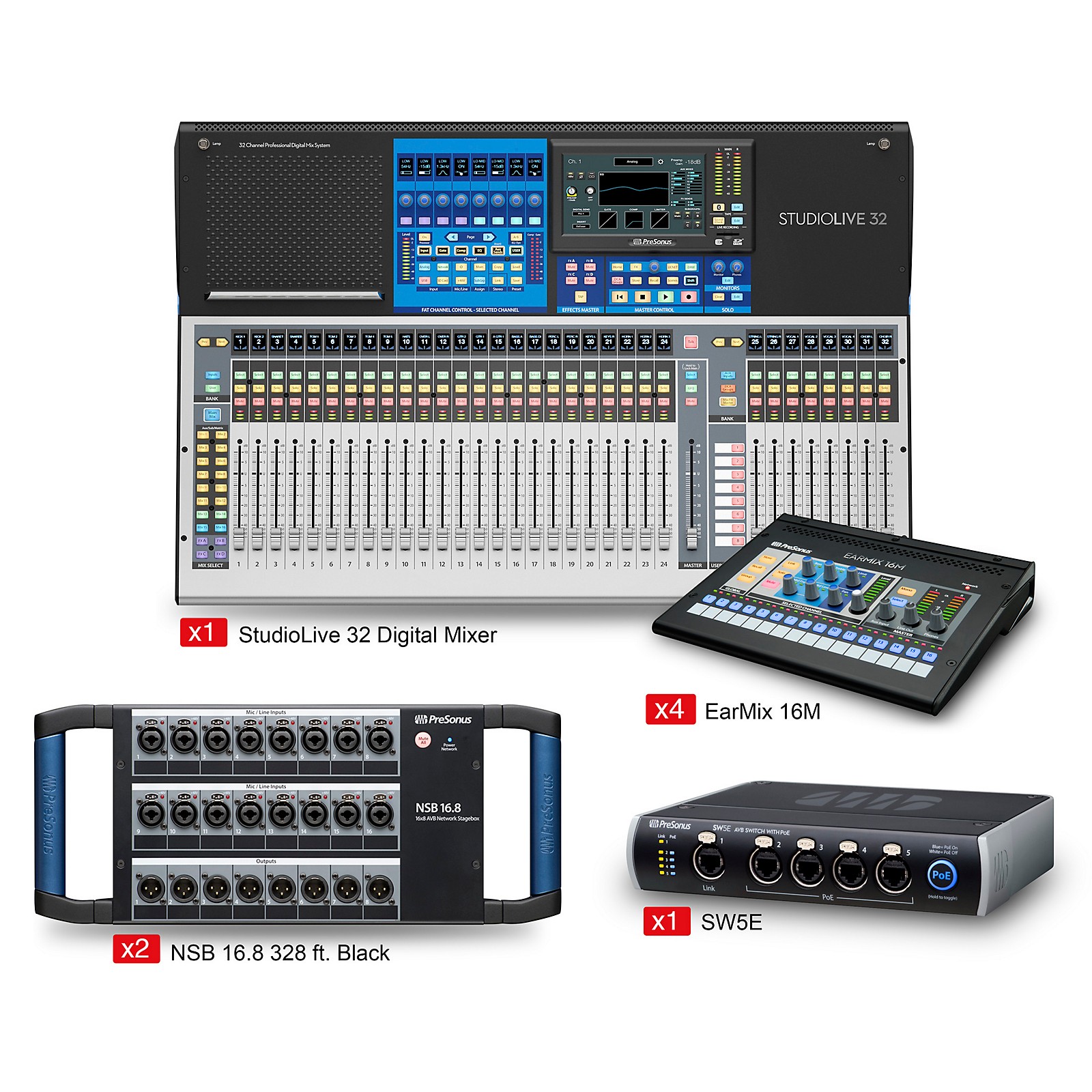 PreSonus StudioLive 32 Tour and Stage EarMix Monitor and Switcher ...
