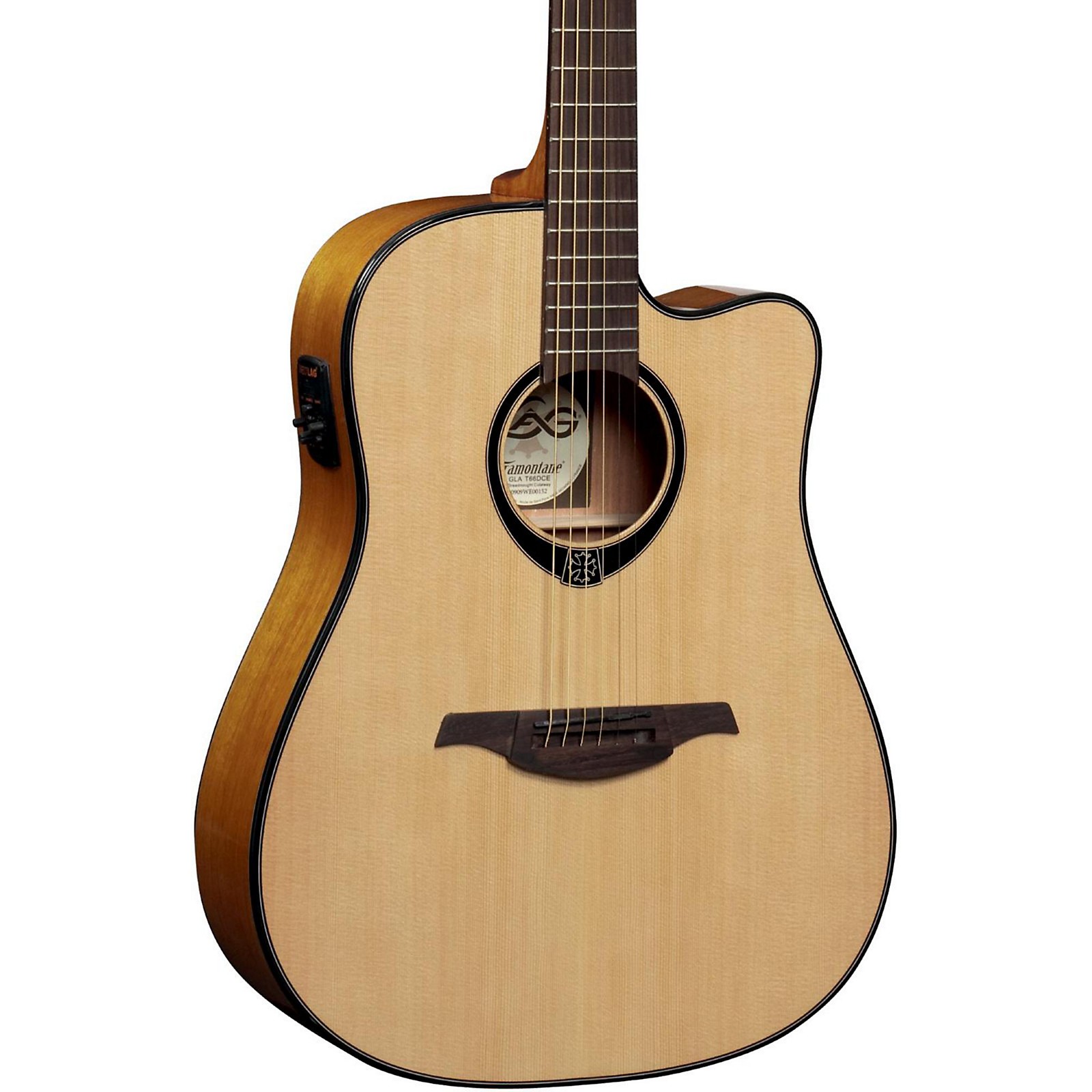Lag Guitars T66DCE Dreadnought Cutaway Acoustic-Electric Guitar ...