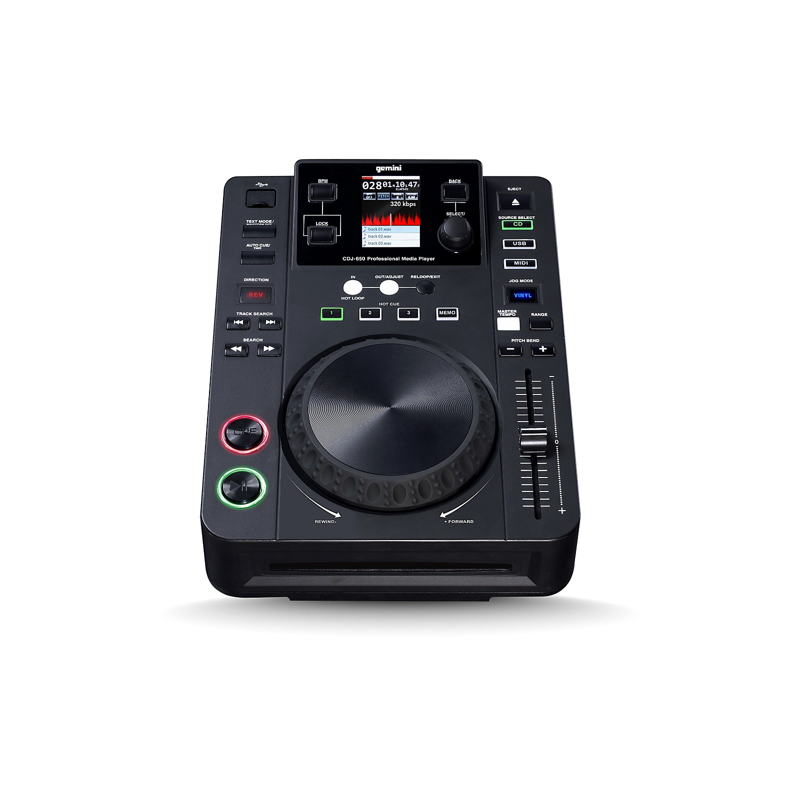 Gemini Tabletop mp3/aac/aiff/wav CD Player | Musician's Friend