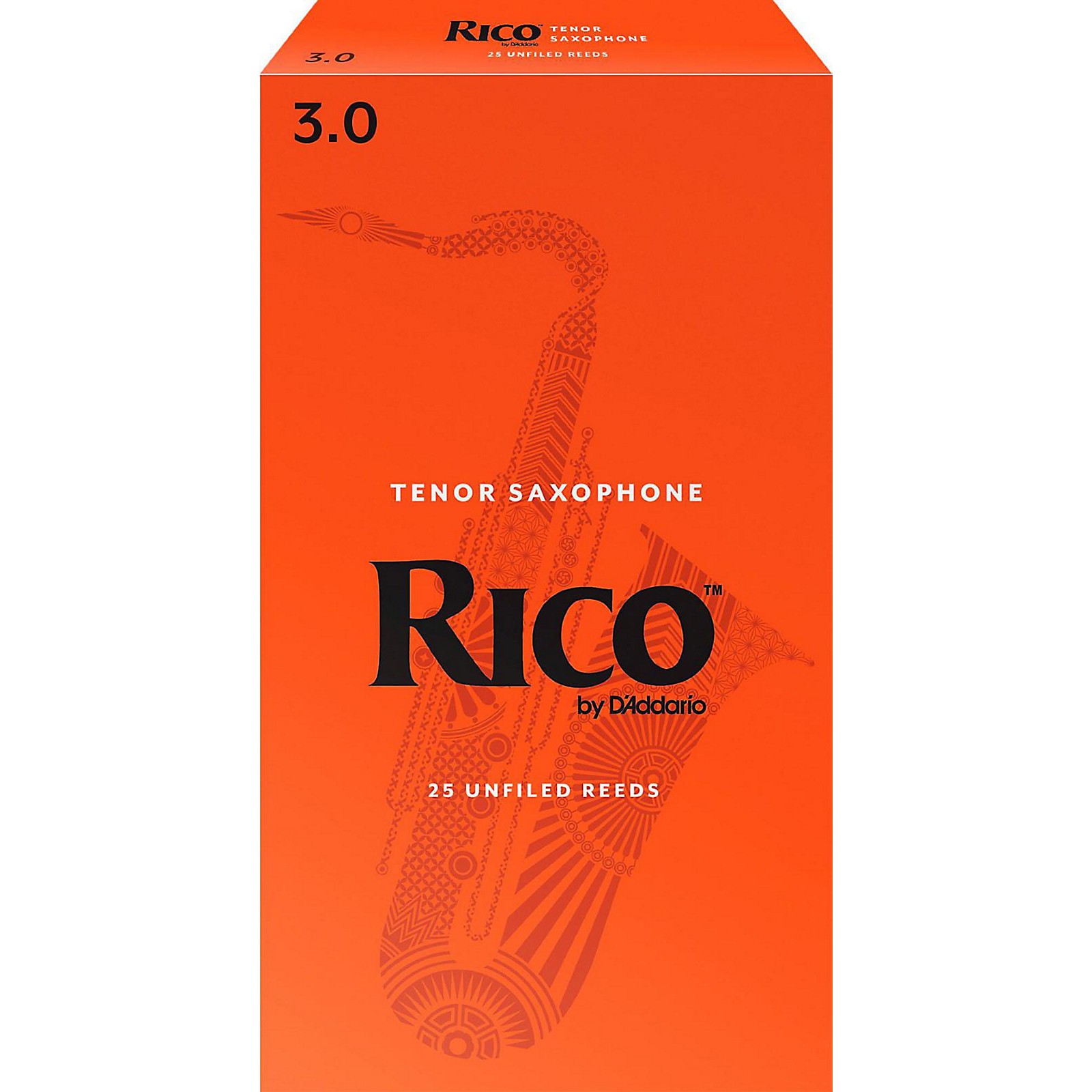Rico Tenor Saxophone Reeds, Box of 25 Strength 3 | Musician's Friend