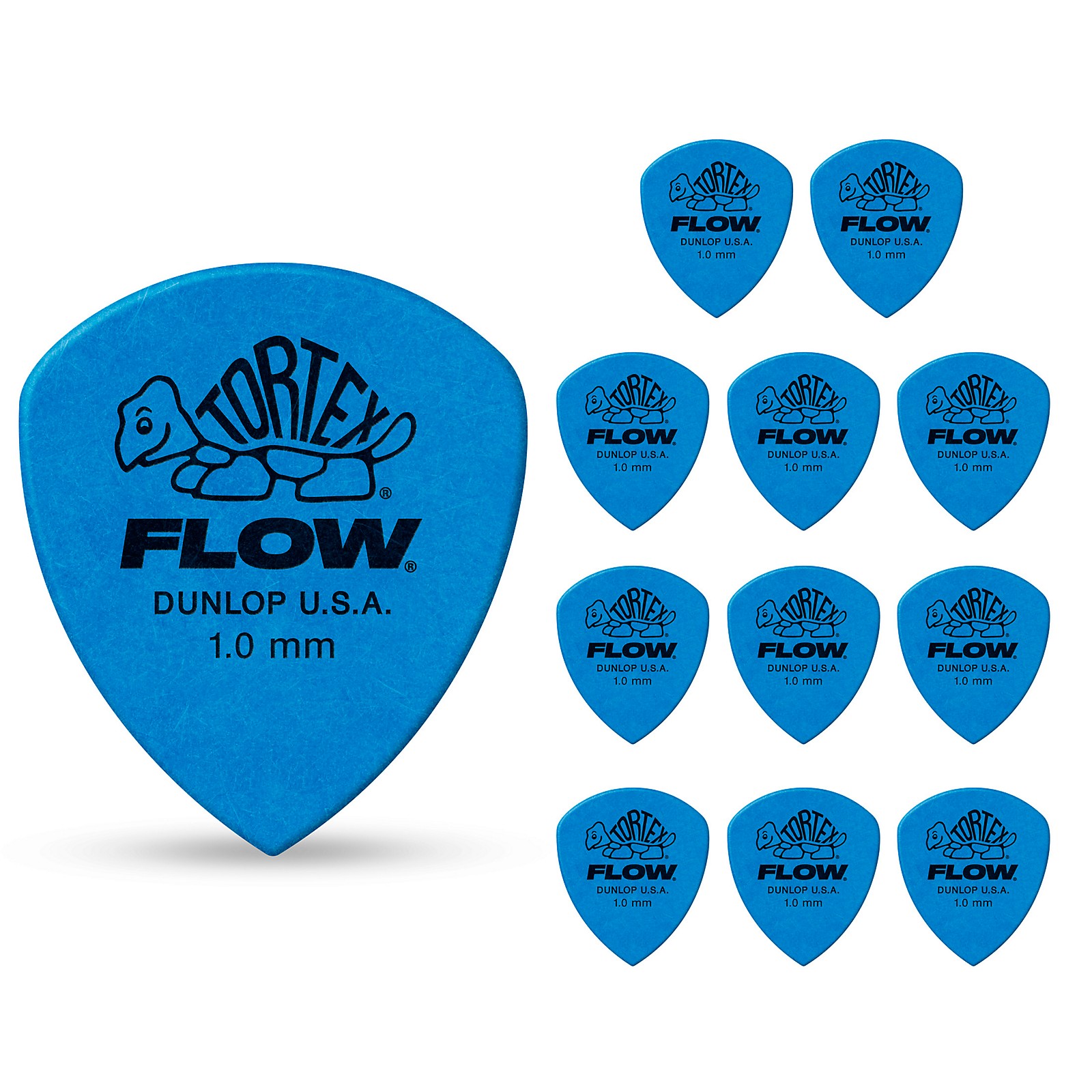 Dunlop Tortex Flow Guitar Picks STD-12/PLYPK 1.0 mm 12 Pack | Musician ...