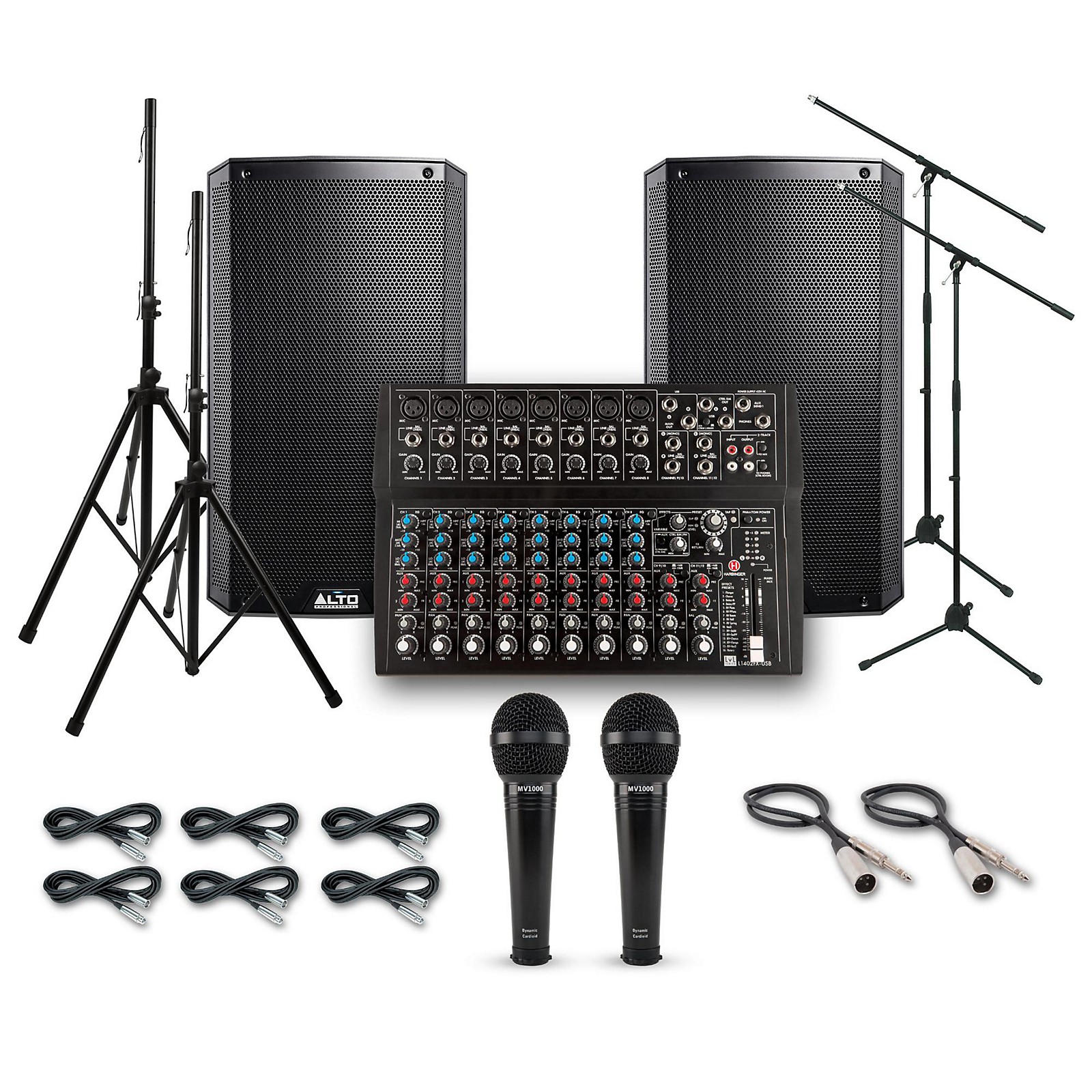 Alto Truesonic TS212 with Harbinger L1402FX PA System | Musician's Friend