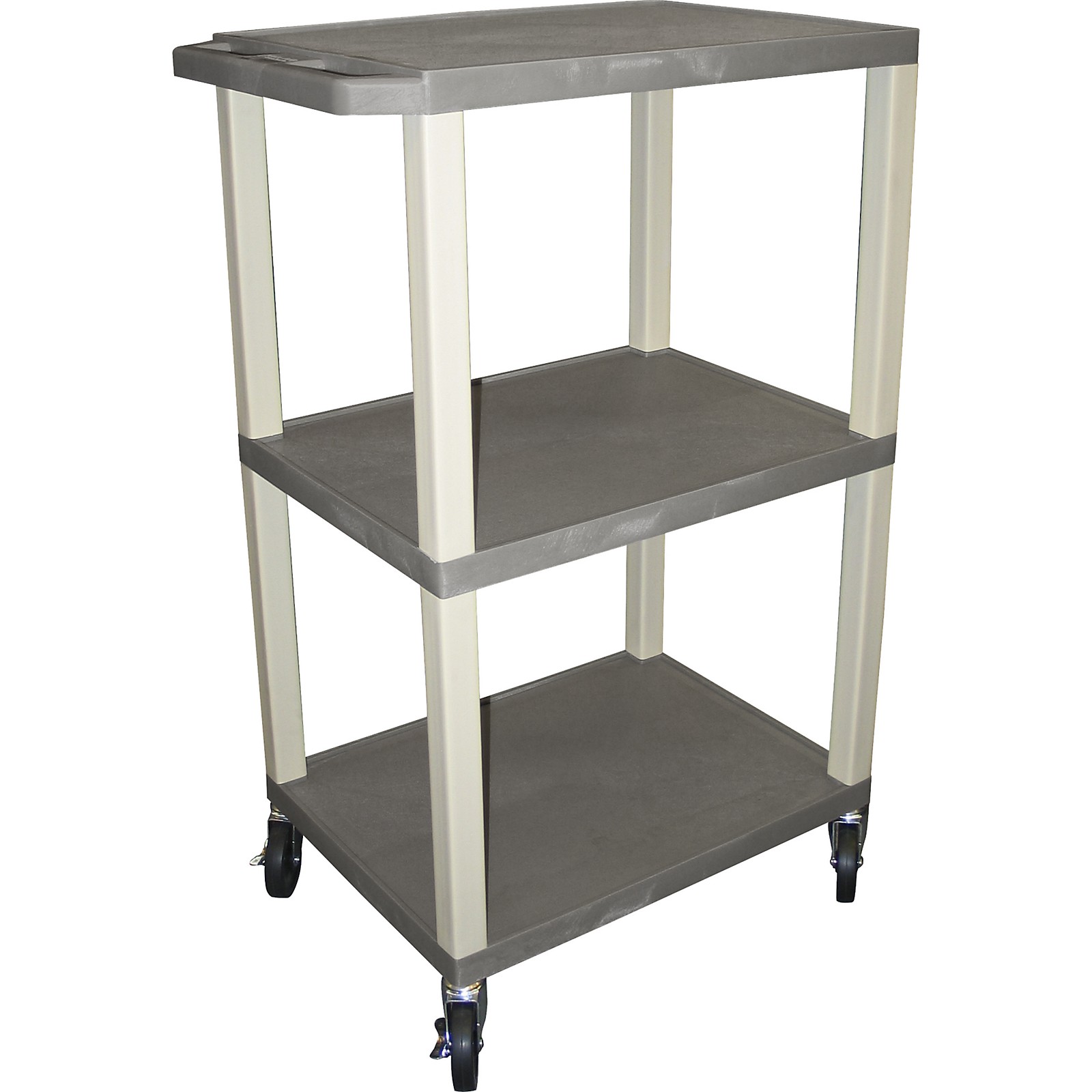 H. Wilson Tuffy Plastic 42" 3 Shelf Utility Cart 42 Gray | Musician's ...