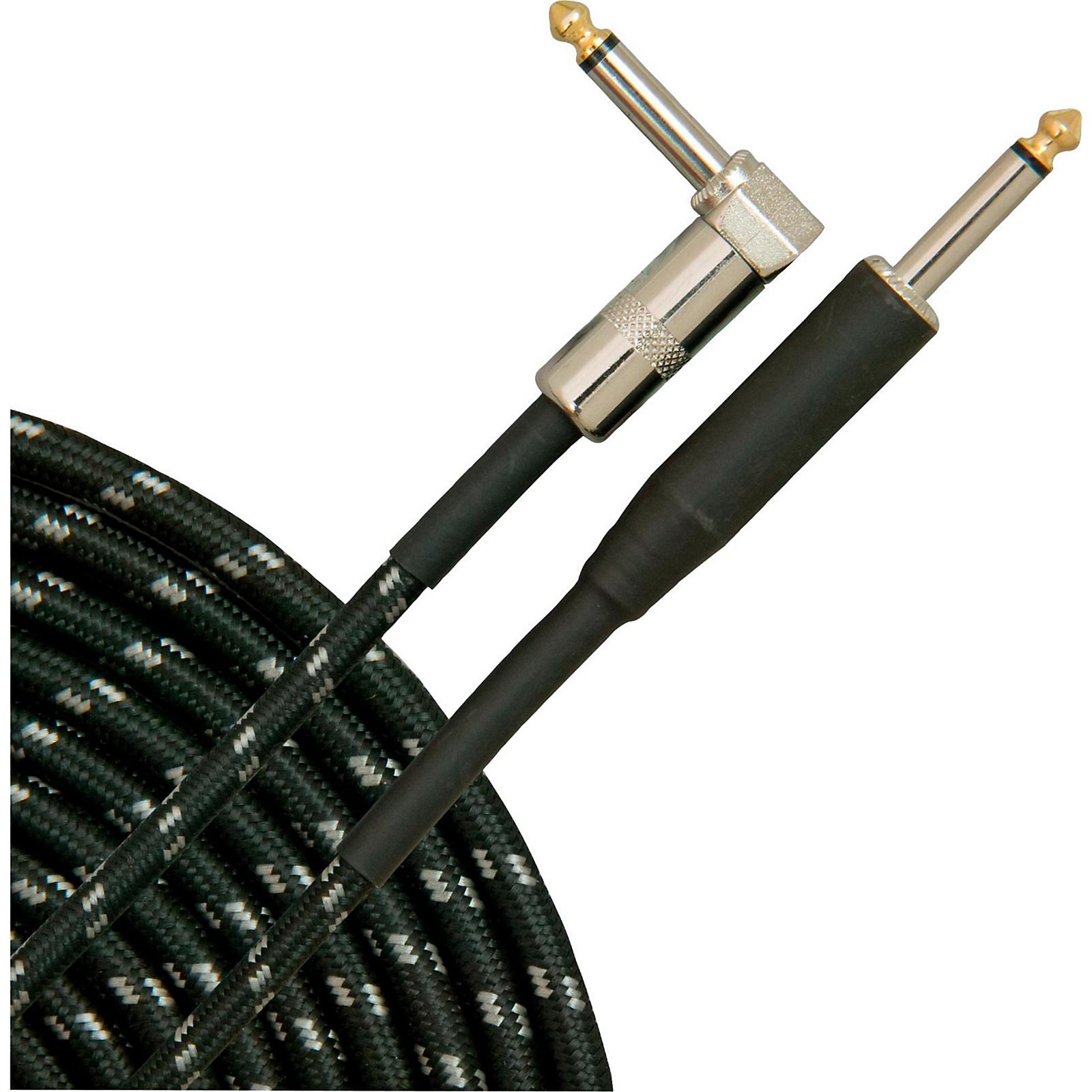 Musician's Gear Tweed Right Angle Instrument Cable Black 20 ft ...