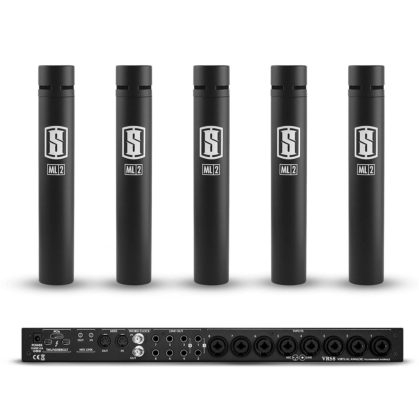 Slate Digital VRS8 Thunderbolt Audio Interface and ML-2 Small Diaphragm ...