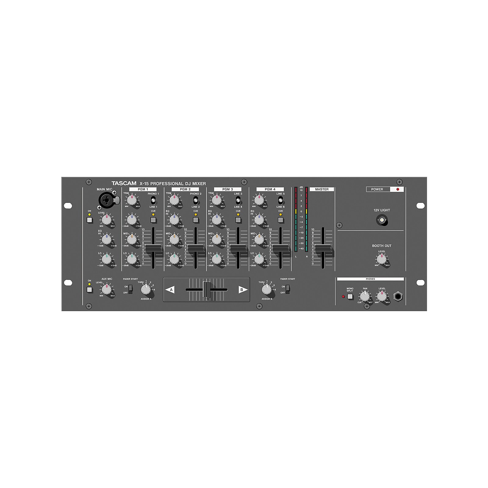 Tascam X-15 19" Rackmount DJ Mixer | Musician's Friend