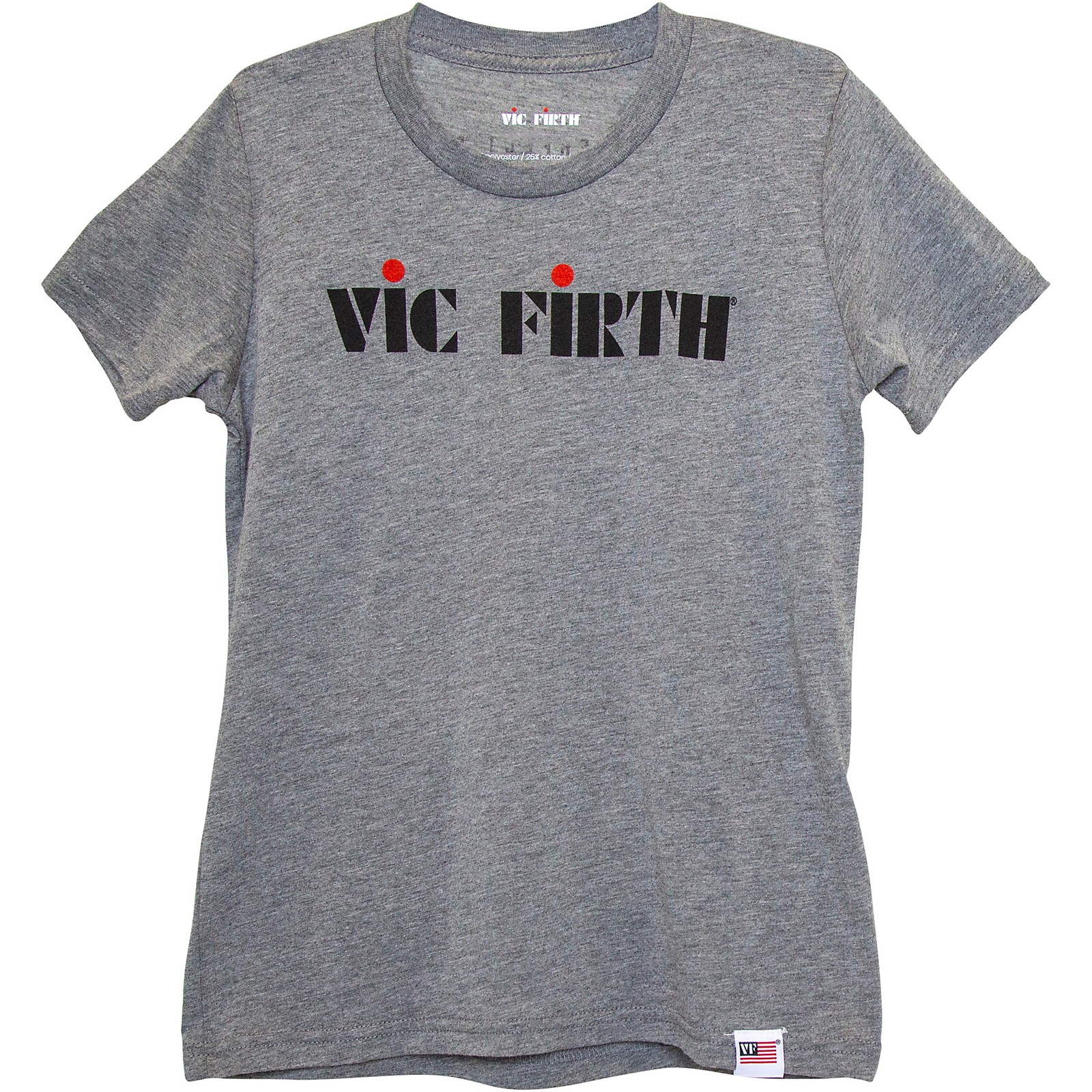 Vic Firth Youth Logo T-Shirt Medium Gray | Musician's Friend